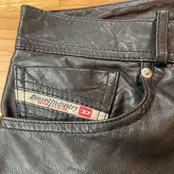 Diesel | Pants | Diesel Leather Pants | Poshmark